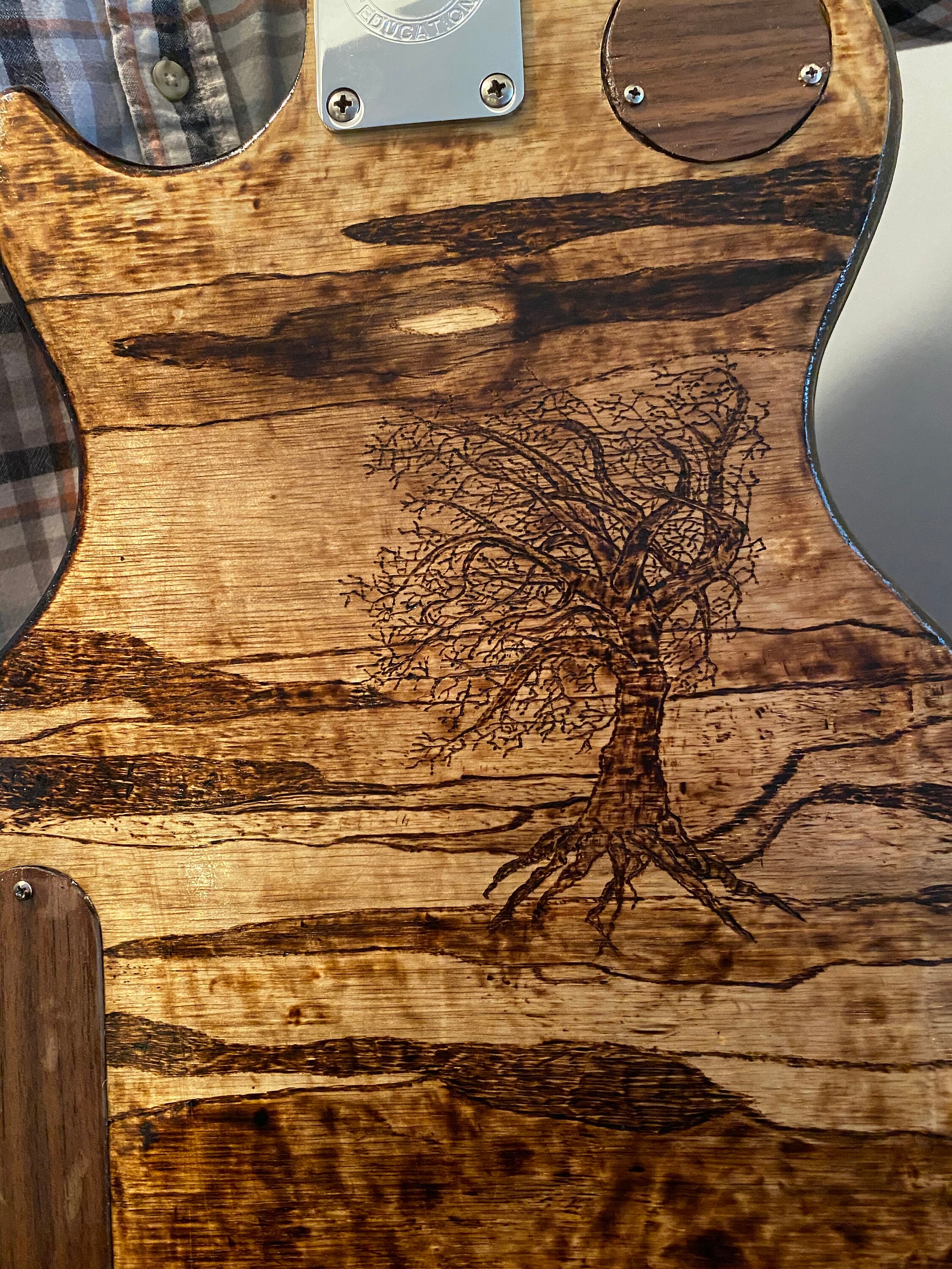 Arbor Guitars-custom/personalized Wood Burned Guitars | Etsy UK