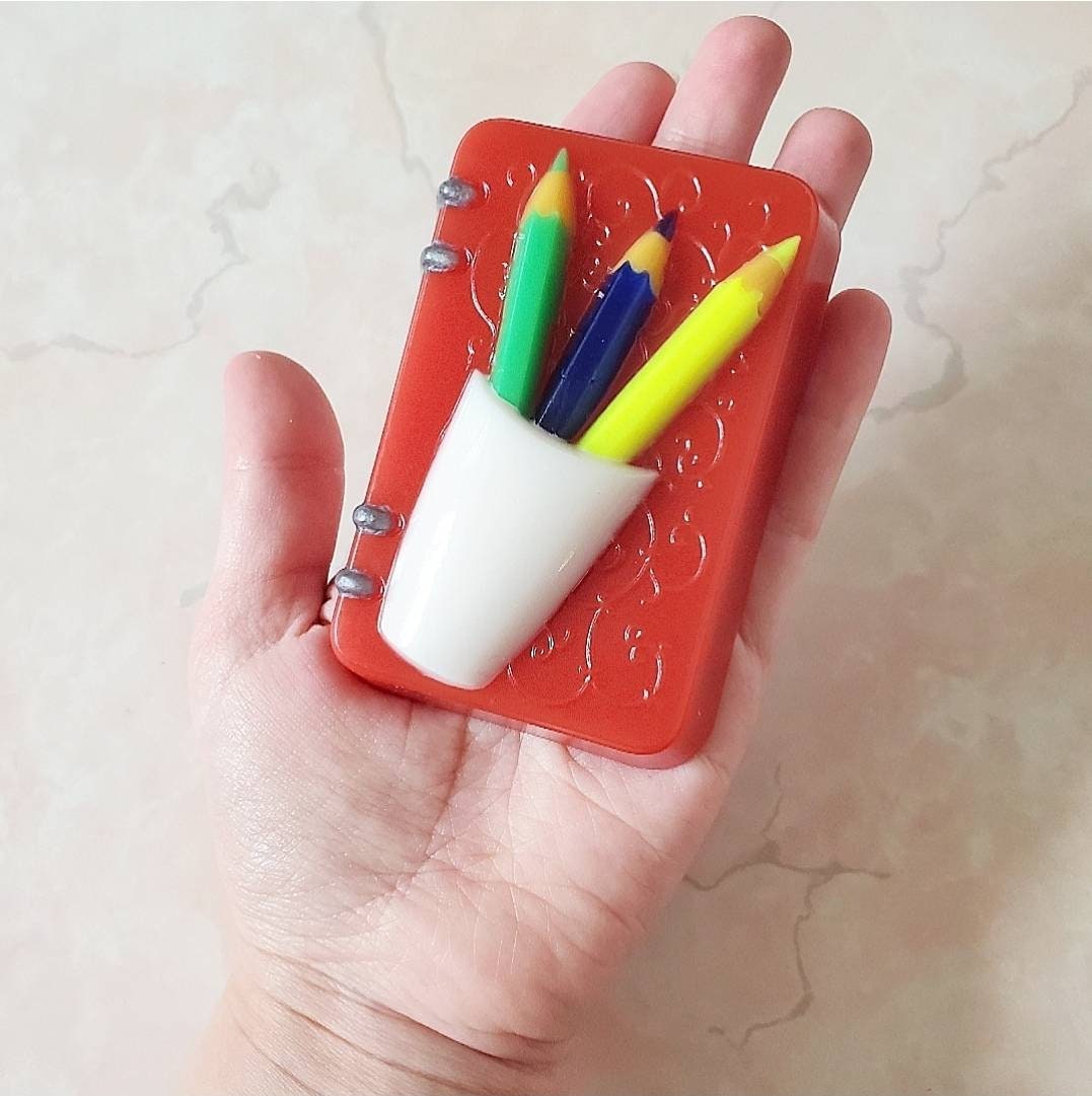 Pencil and Notebook Soap Gift Set. Decorative Pencil and Notebook ...