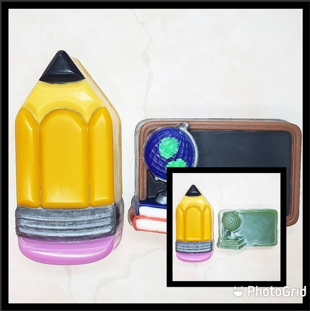 Pencil and Chalkboard Soap Gift Set. Decorative Pencil and Blackboard ...