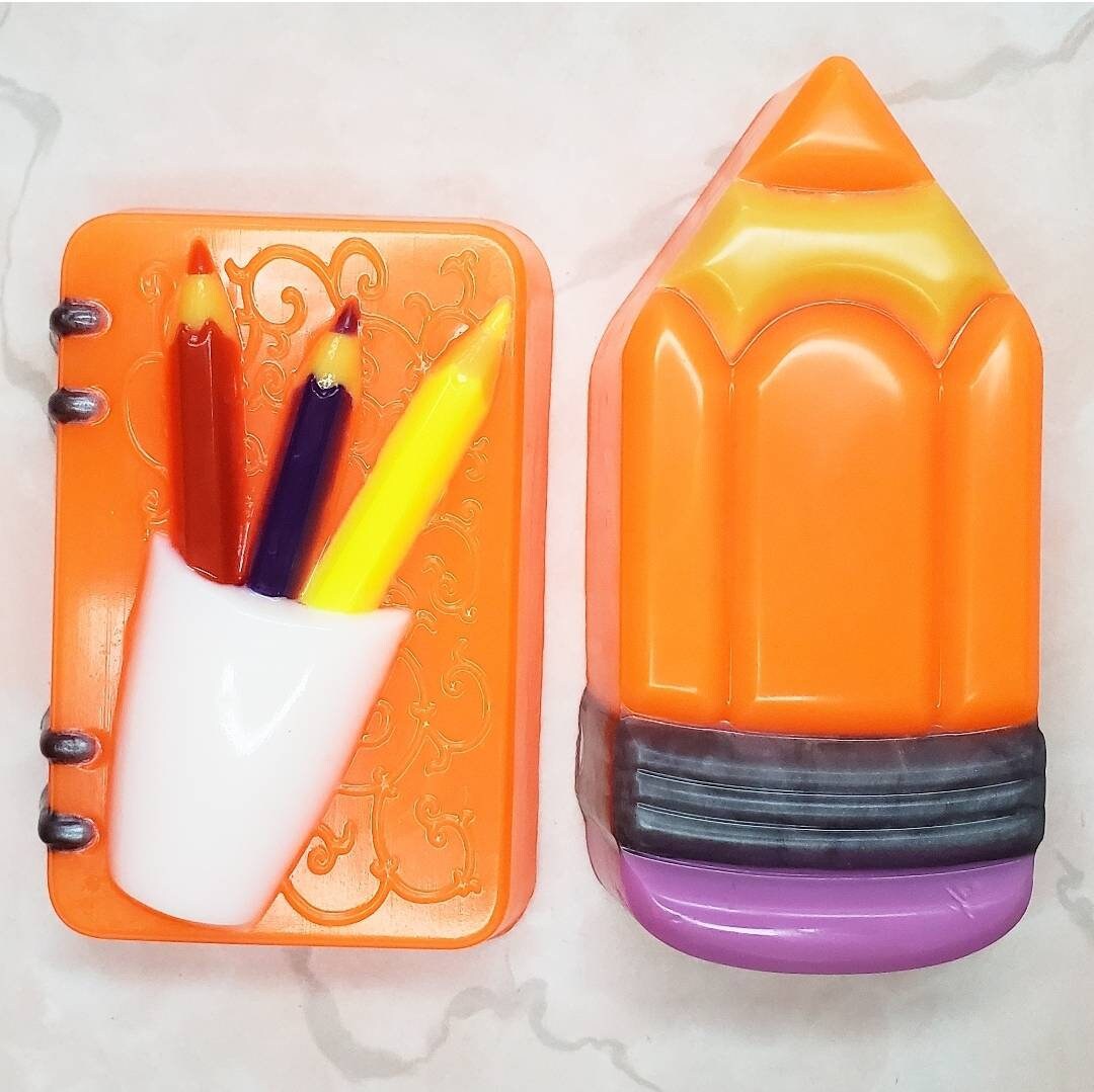 Pencil and Notebook Soap Gift Set. Decorative Pencil and Notebook ...