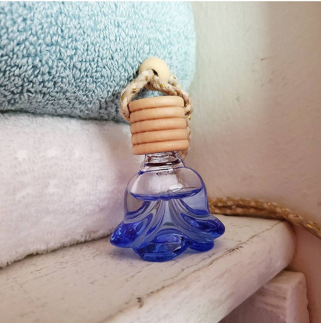 Scent Diffuser. Elegant Blue Rose Glass Bottle Scent Car Diffuser ...
