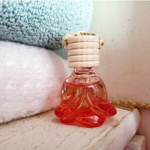 Scent Diffuser. Elegant Red Rose Glass Bottle Scent Car Diffuser. Small Space Diffuser Air ...