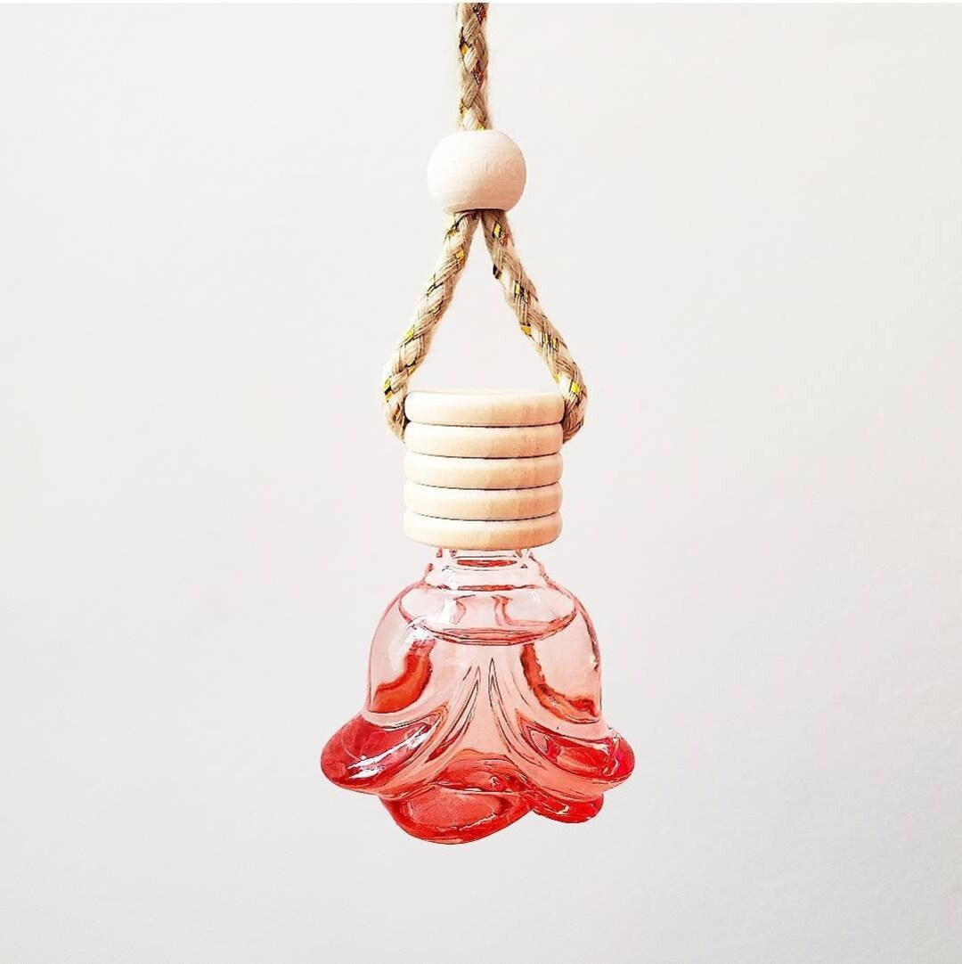 Scent Diffuser. Elegant Red Rose Glass Bottle Scent Car Diffuser. Small Space Diffuser Air ...