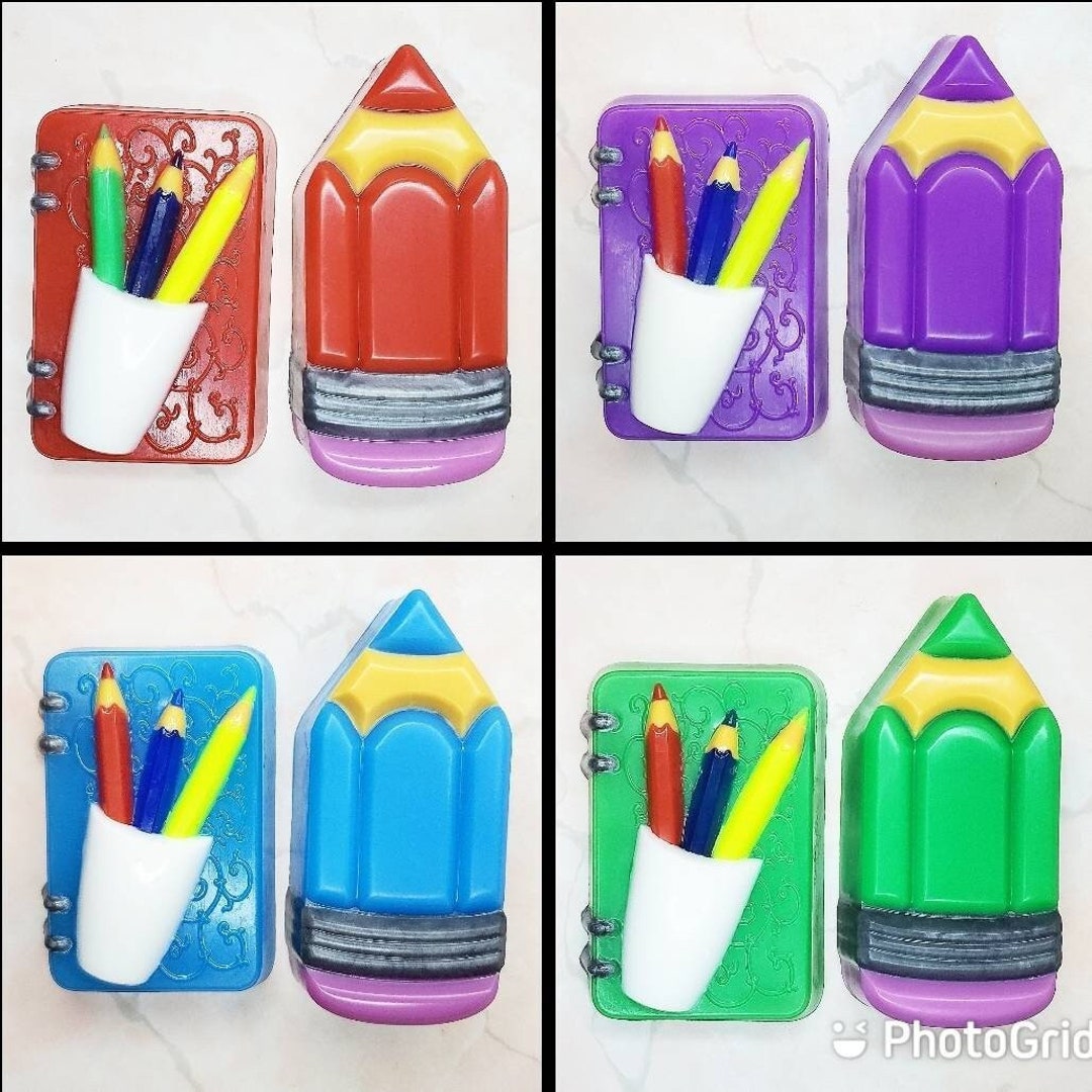 Pencil and Notebook Soap Gift Set. Decorative Pencil and Notebook ...