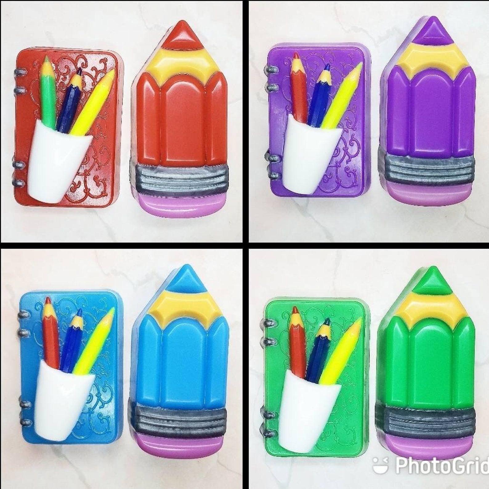 Pencil and Notebook Soap Gift Set. Decorative Pencil and Notebook ...