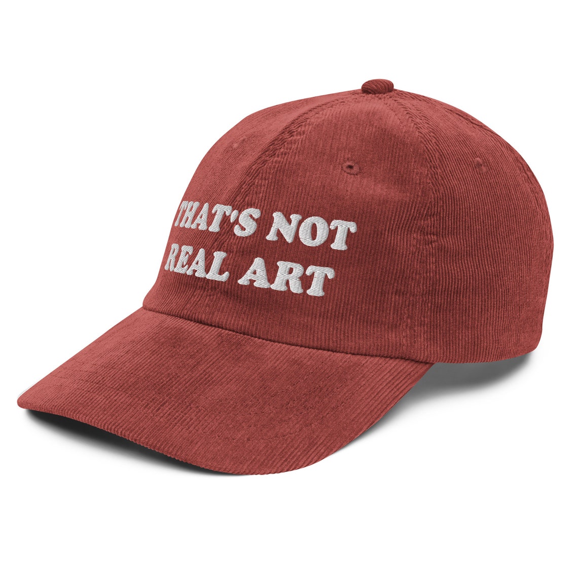 That's Not Real Art Corduroy Hat | Funny Parody Artist Critic Cap - Etsy