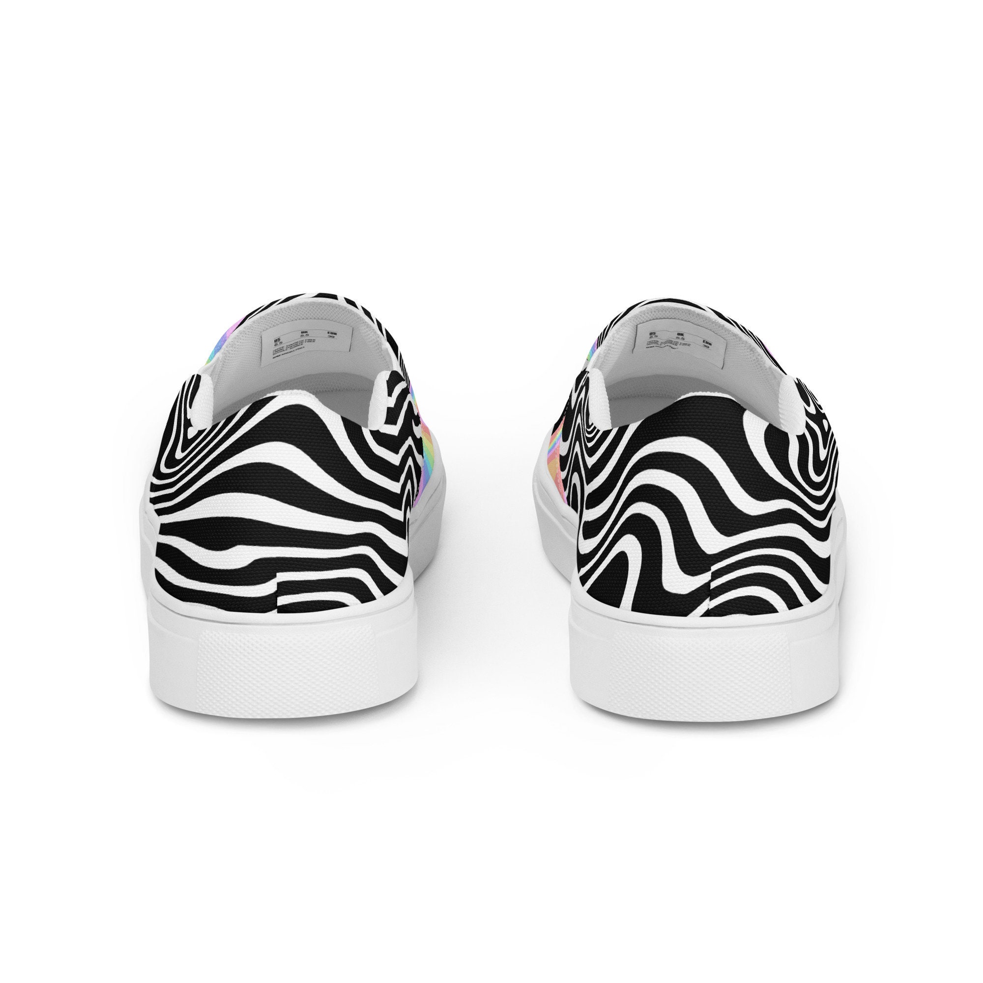 Trippy RGB Melt Women’s Slip-on Canvas Shoes - Psychedelic Y2K ...