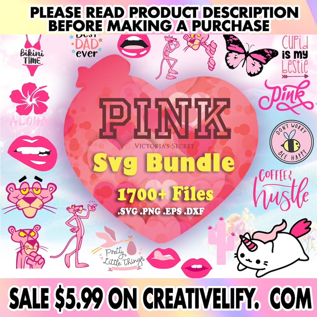 Love of Pink SVG Bundle, Pink Nation Svg, A Pink Dog Svg, Pink Svg ...