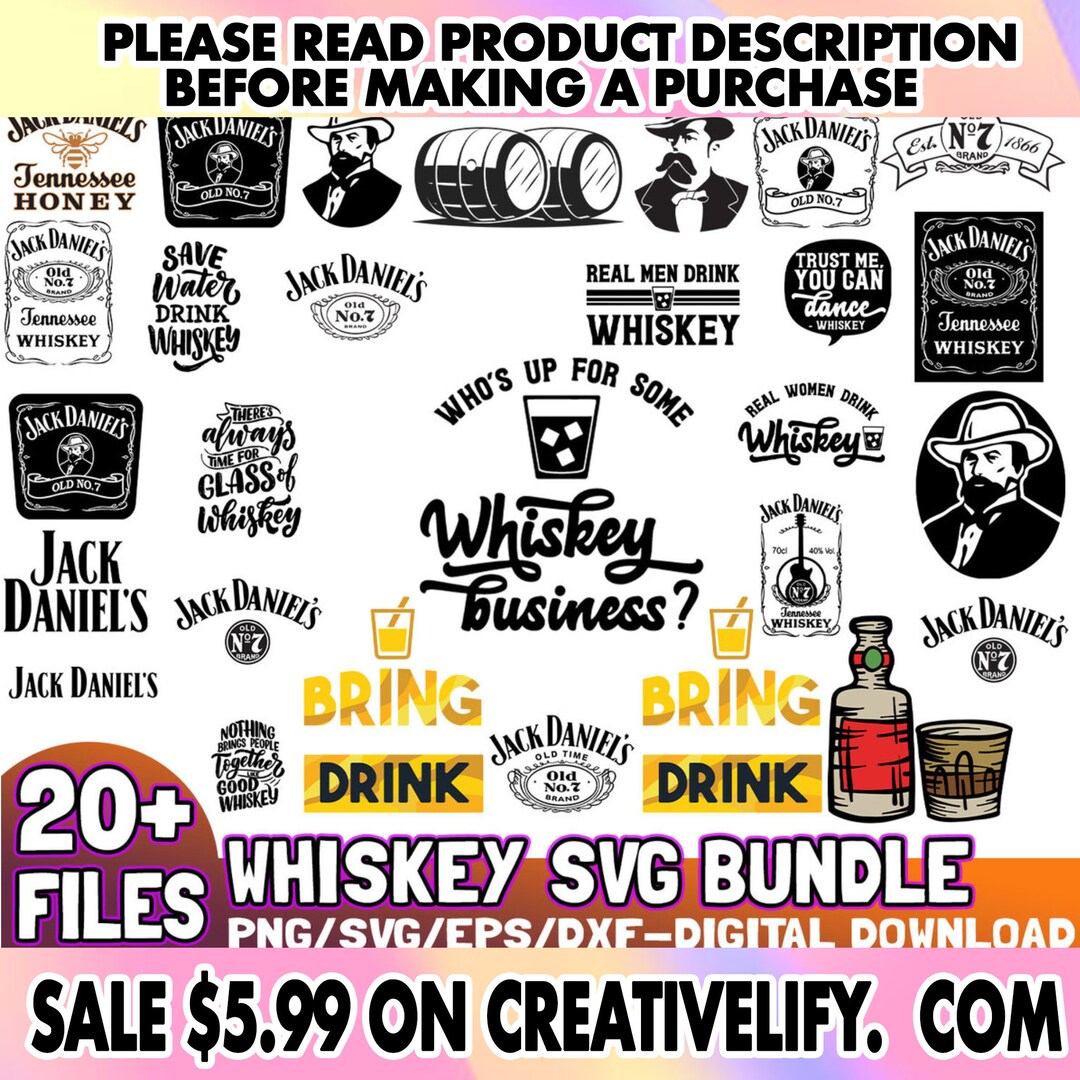 Whiskey SVG Bundle, Drinking Svg, Cocktail Svg, Alcohol Svg Bundle ...