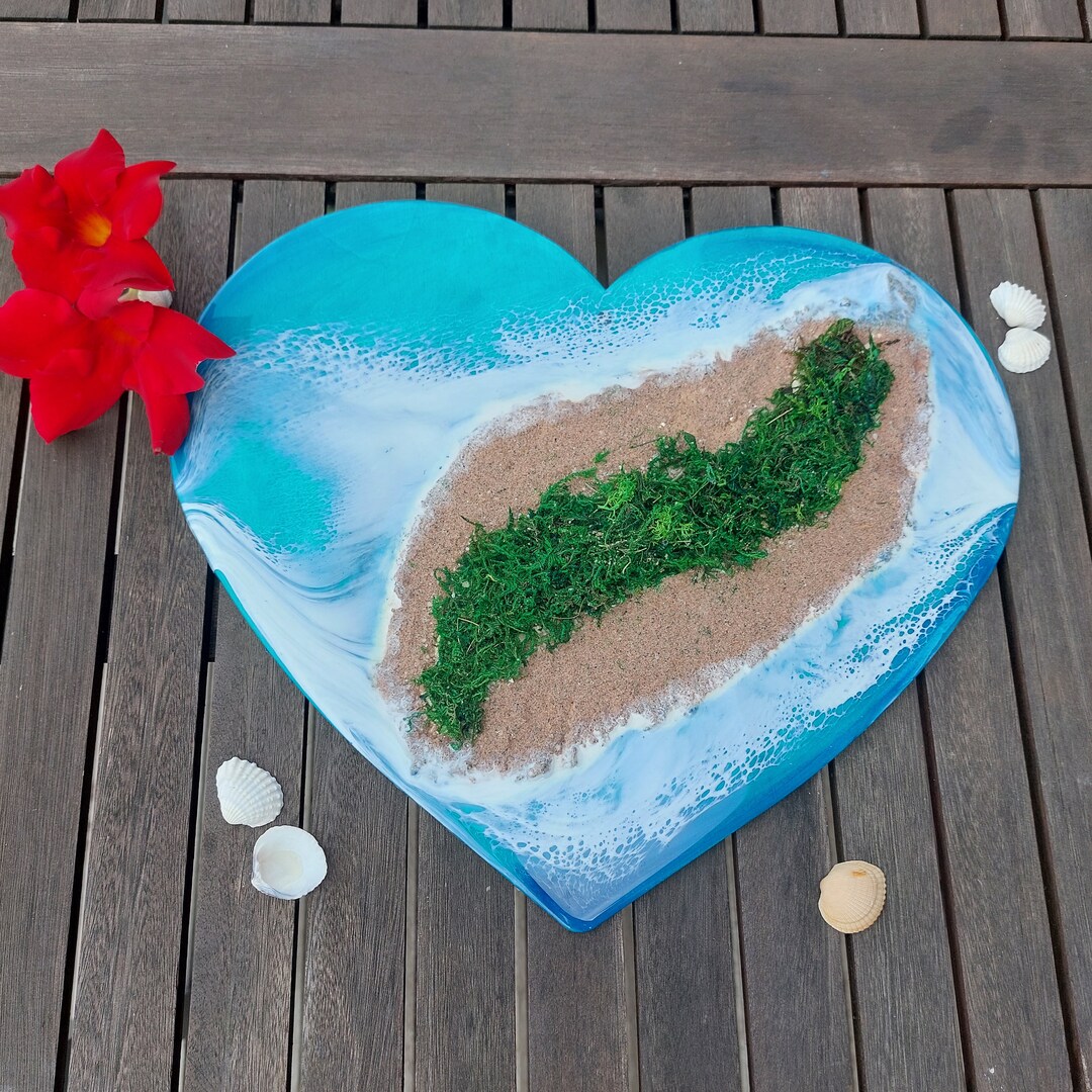 Heart Wave Pattern With Resin/epoxy Resin - Etsy