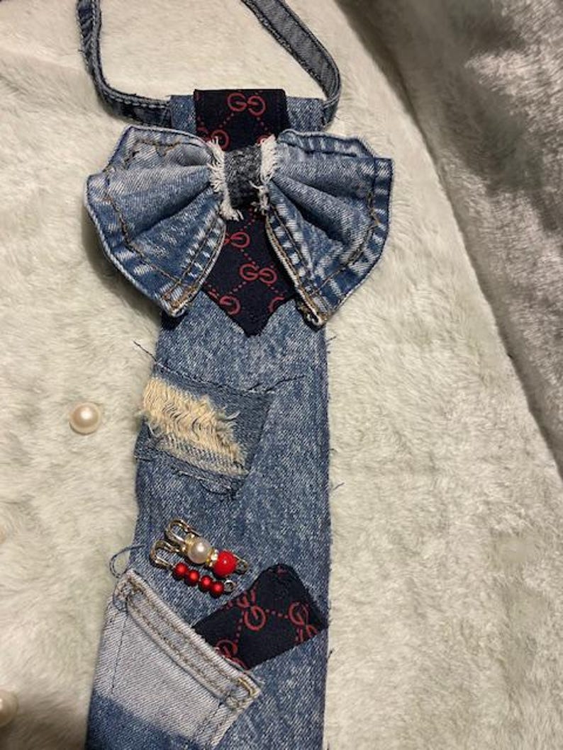 Denim Necktie - Etsy