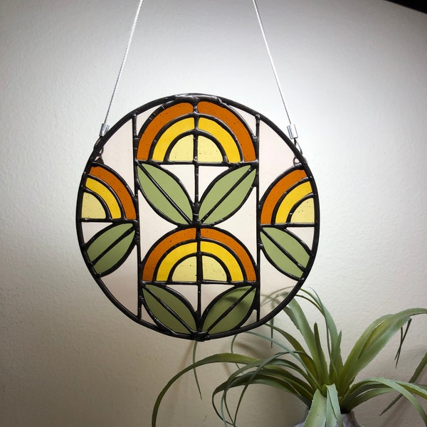 70s Stained Glass - Etsy