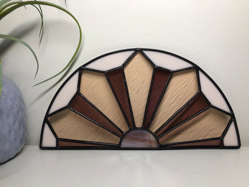 Stained Glass Pink Sunbeam, Handmade Window Decor, Wall Decor - Etsy