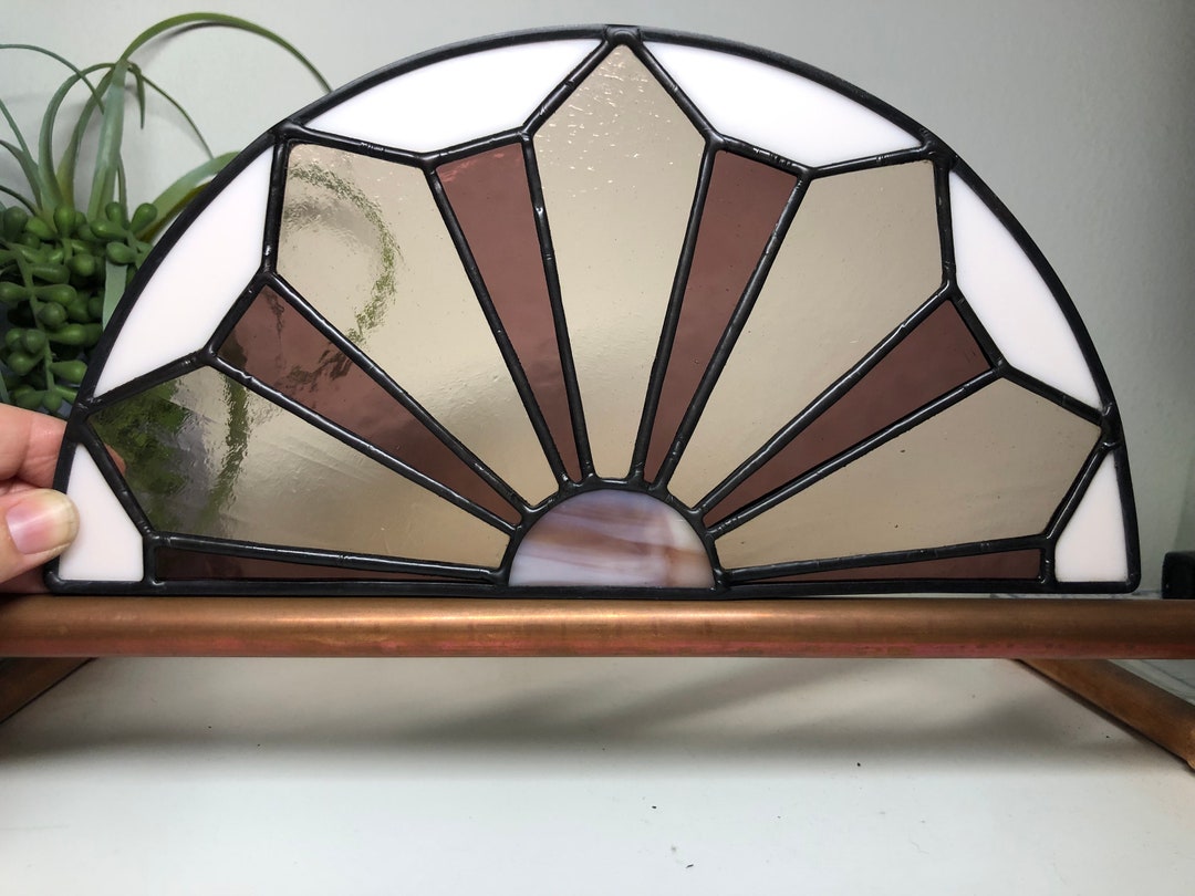 Stained Glass Pink Sunbeam, Handmade Window Decor, Wall Decor - Etsy