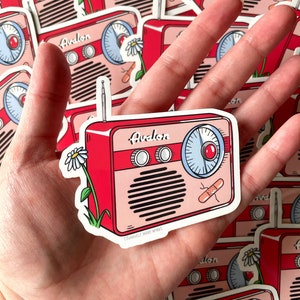 Avalon Airwaves Sticker, Radio Sticker, Retro Sticker, Laptop Sticker ...