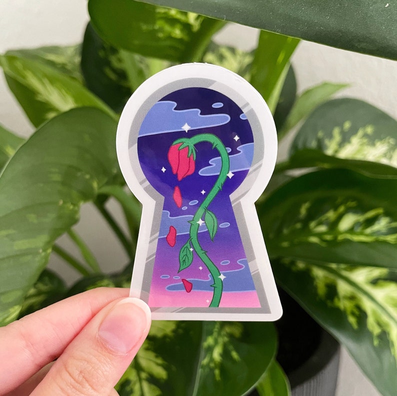 Keyhole Wilt Night Transparent Sticker Clear Flower Decal - Etsy