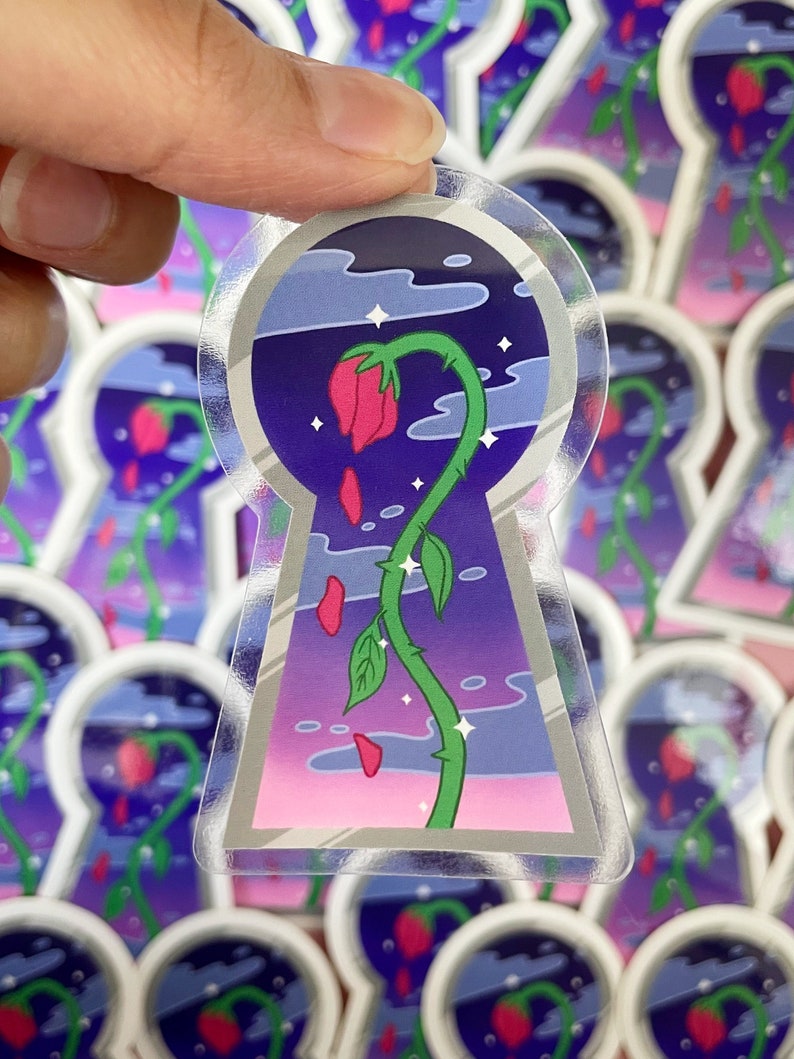 Keyhole Wilt Night Transparent Sticker Clear Flower Decal - Etsy