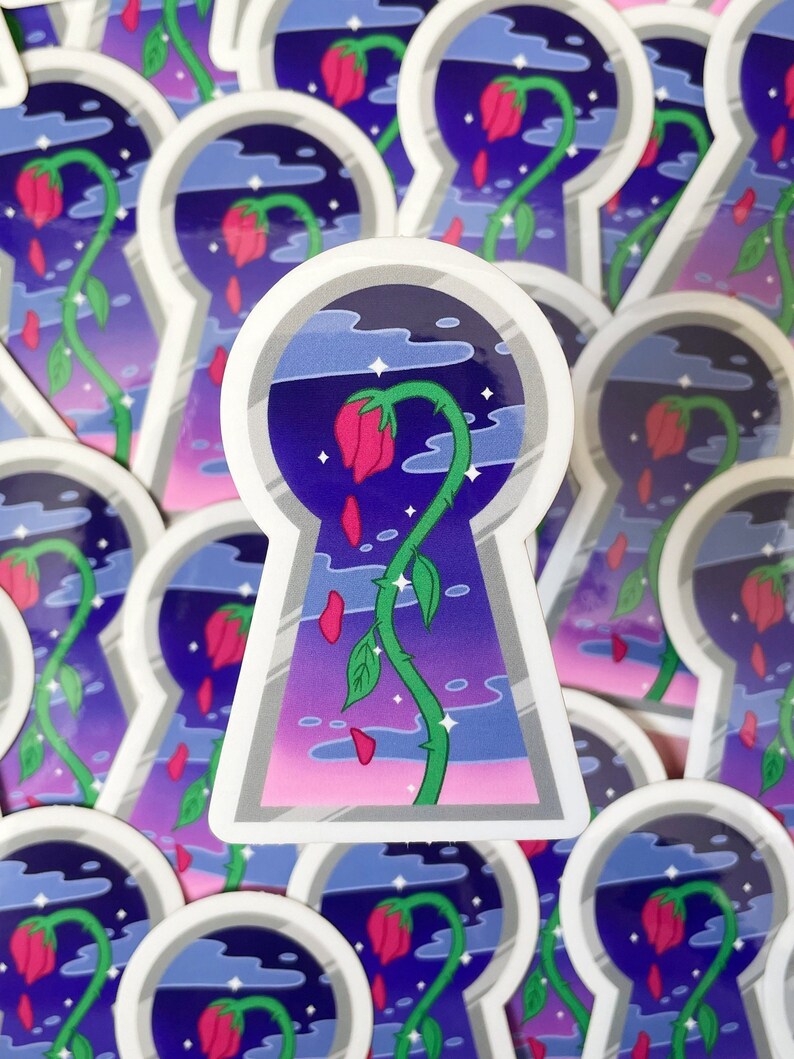 Keyhole Wilt Night Transparent Sticker Clear Flower Decal - Etsy