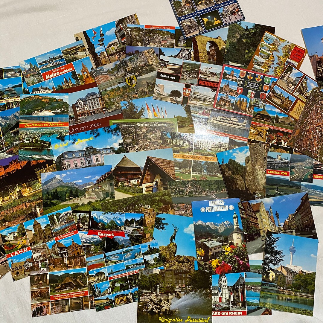 45 Vintage German Postcards - Assorted Scenes From 1970's-80's Germany ...
