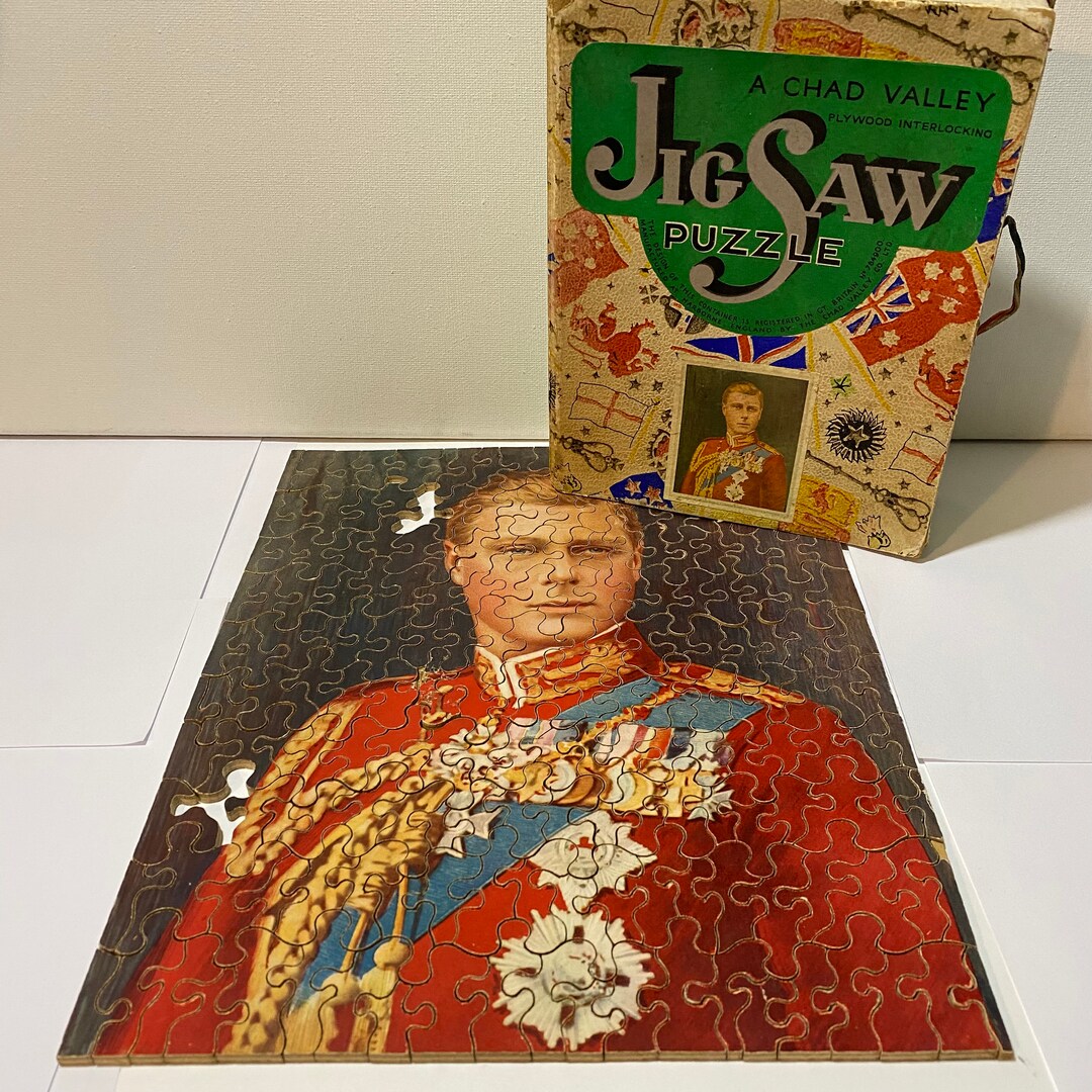 Rare King Edward VIII 1936 Boxed Wooden Chad Valley Jigsaw Puzzle - Etsy