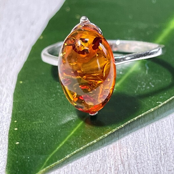 Baltic Amber Ring - Etsy