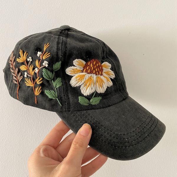 Flower Baseball Cap - Etsy