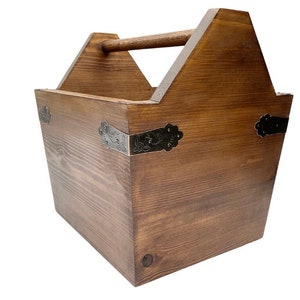 Kindling Storage Box With Oak Handle. - Etsy