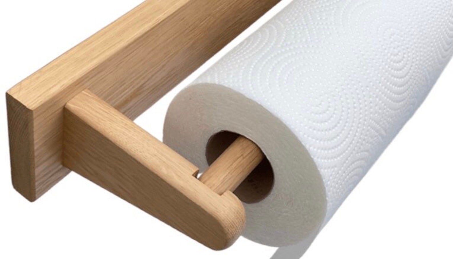 Kitchen Roll Holder in Oak for Wall Mounting. - Etsy
