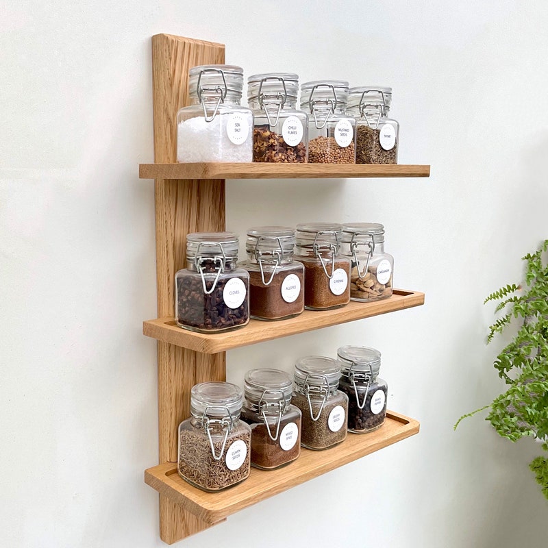 Wood Spice Rack Wall Mount - Etsy
