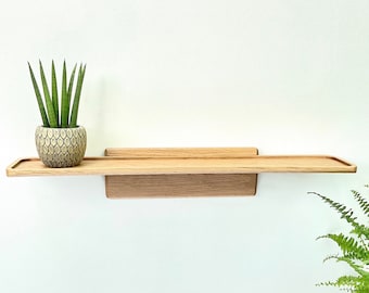 Shaker Style Shelf With Brackets Handmade in Solid Wood Wall Mountable ...