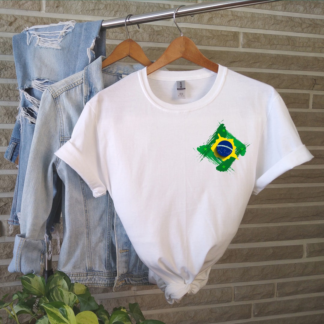 Brazil Flag T-shirt: 100% Cotton Brazilian Pride Tee - Etsy