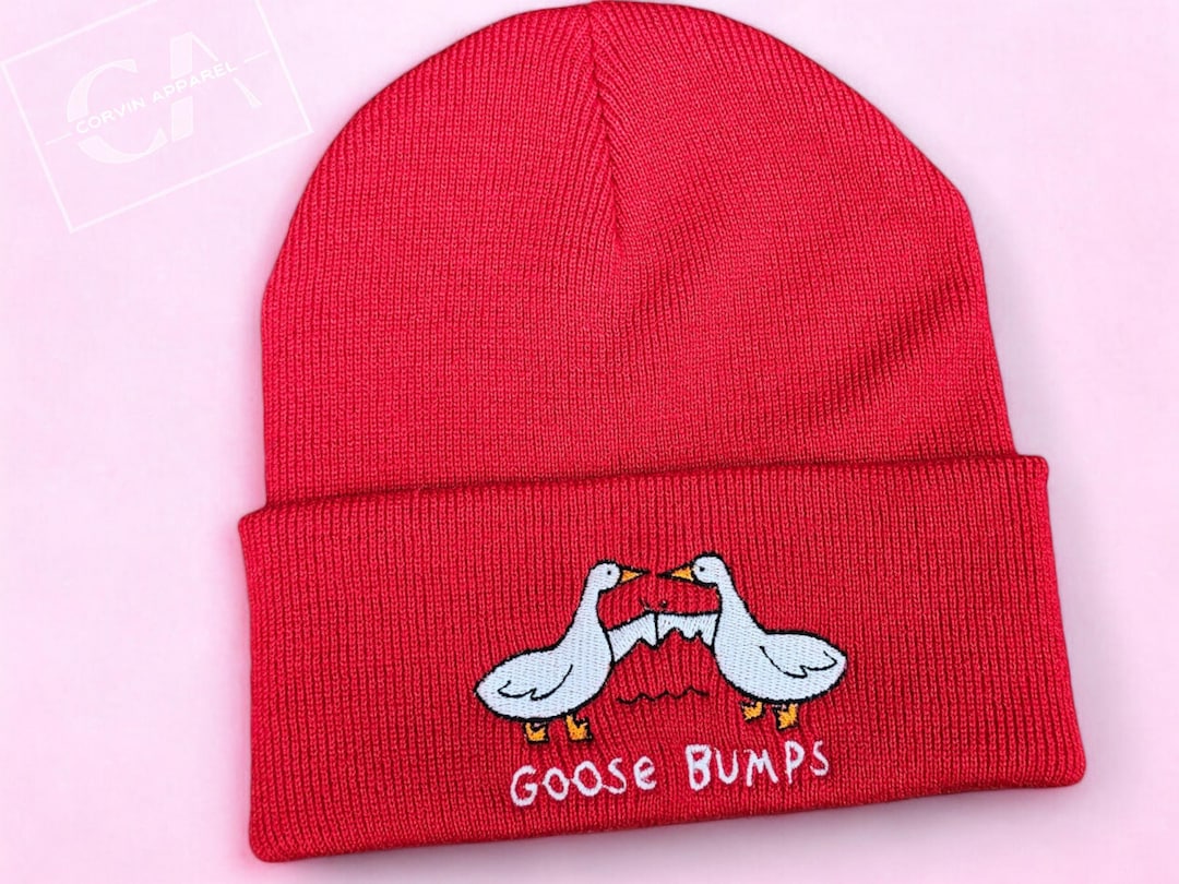 Goose Bumps Beanie, Custom Gift, Goose Gifts, Goose Beanie, Geese ...