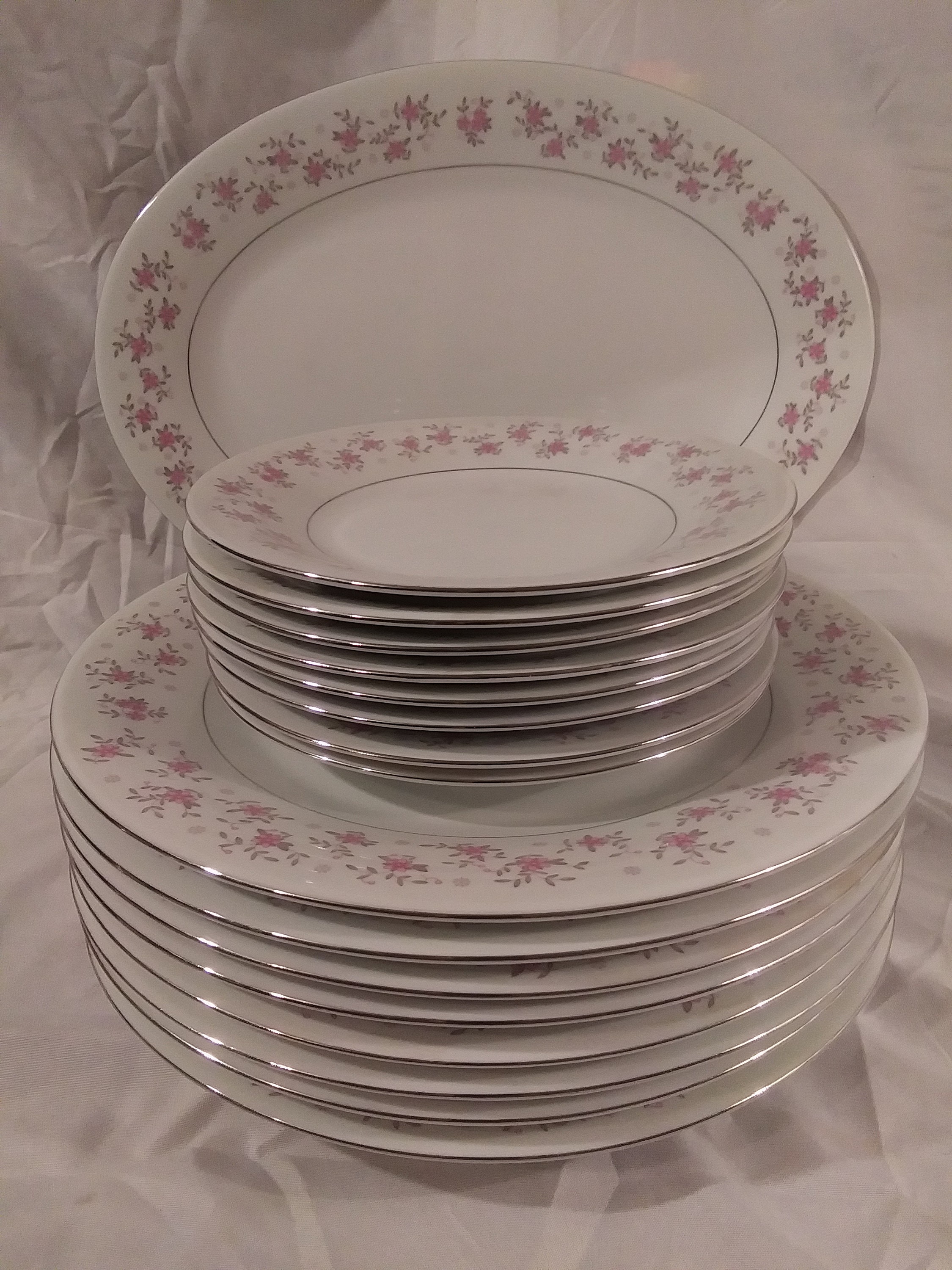 Vintage Dinnerware Set Fine China Rose - Etsy