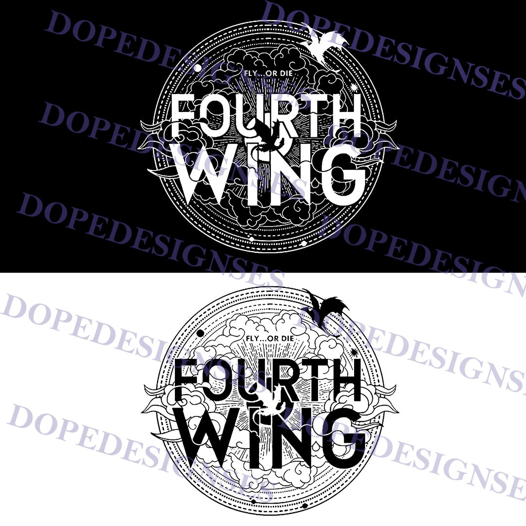 Fourth Wing Dragon Stencil Spines SVG/PNG File Dragon Logo - Etsy Canada