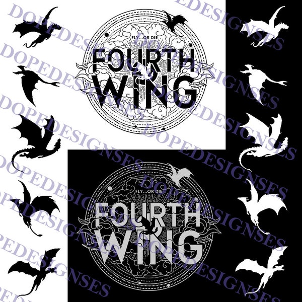 Fourth Wing Stencil Digital - Etsy