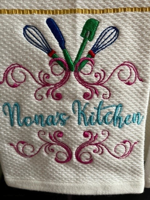 Beautifully Personalized Embroidered Kitchen Towels - Each Set Comes ...