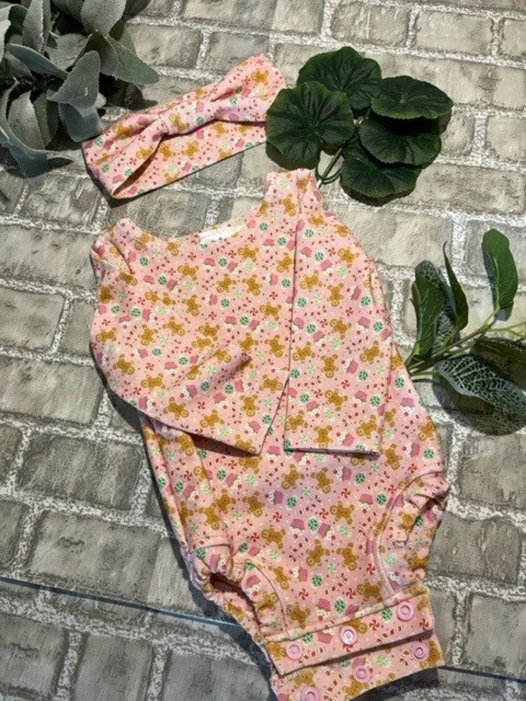 Gingerbread Bodysuit With Matching Headband - Etsy
