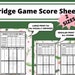 Bridge Game Score Sheets, Printable Bridge Score Pad, Bridge Score Card ...