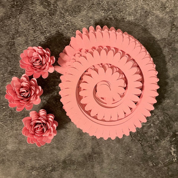 Spiral Paper Flowers - Etsy