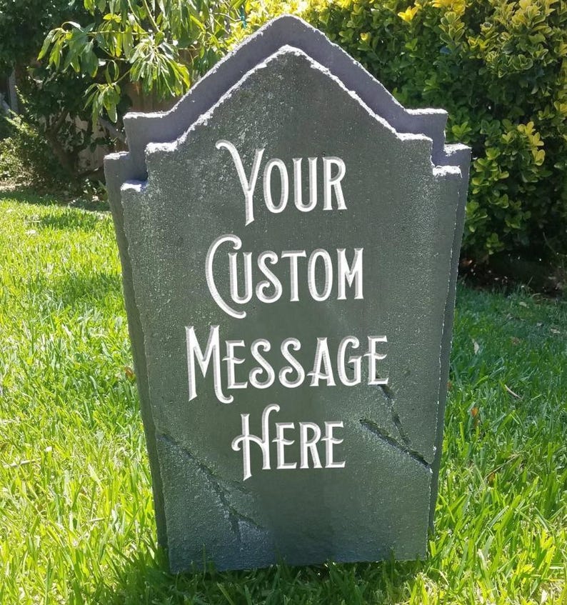 Custom Realistic Tombstone / Gravestone. Personalize With Epitaph and ...