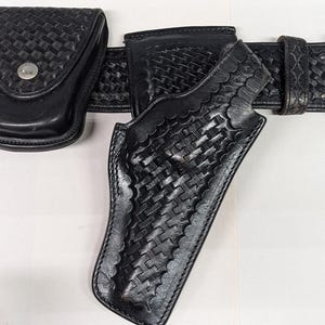 Vintage Bianchi Police/security Leather Duty Belt With Accessories ...