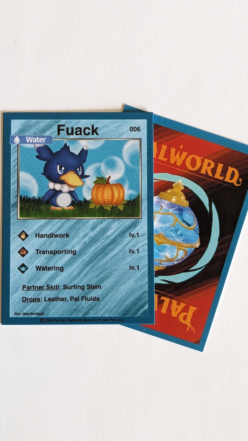 Palworld Trading Cards, Fan Art 6-pack - Etsy