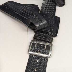 Vintage Bianchi Police/security Leather Duty Belt With Accessories ...