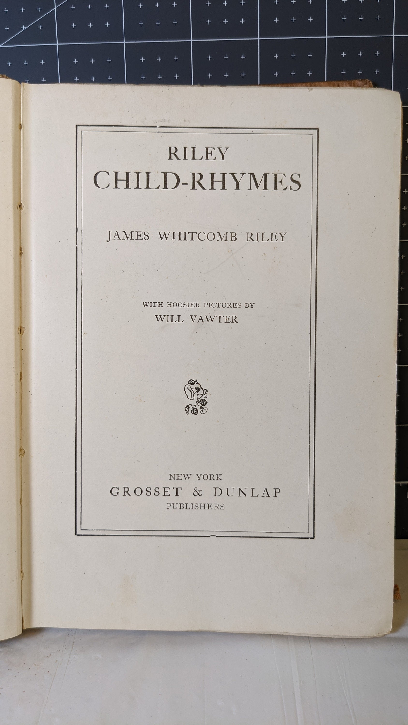Antique Book, Riley Child-rhymes by James Whitcomb Riley 1905 - Etsy