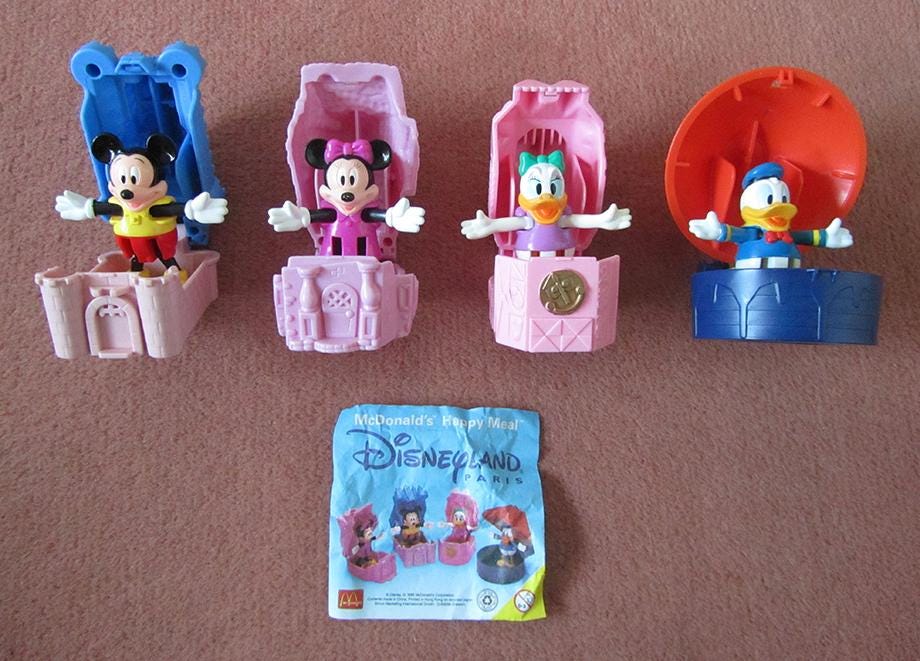 Disneyland Paris Toy Set, Complete Set of 4 (1996) - Etsy