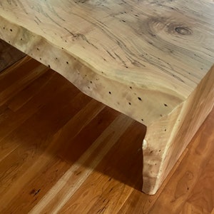 Live Edge Waterfall Wormy Maple Coffee Table - Etsy