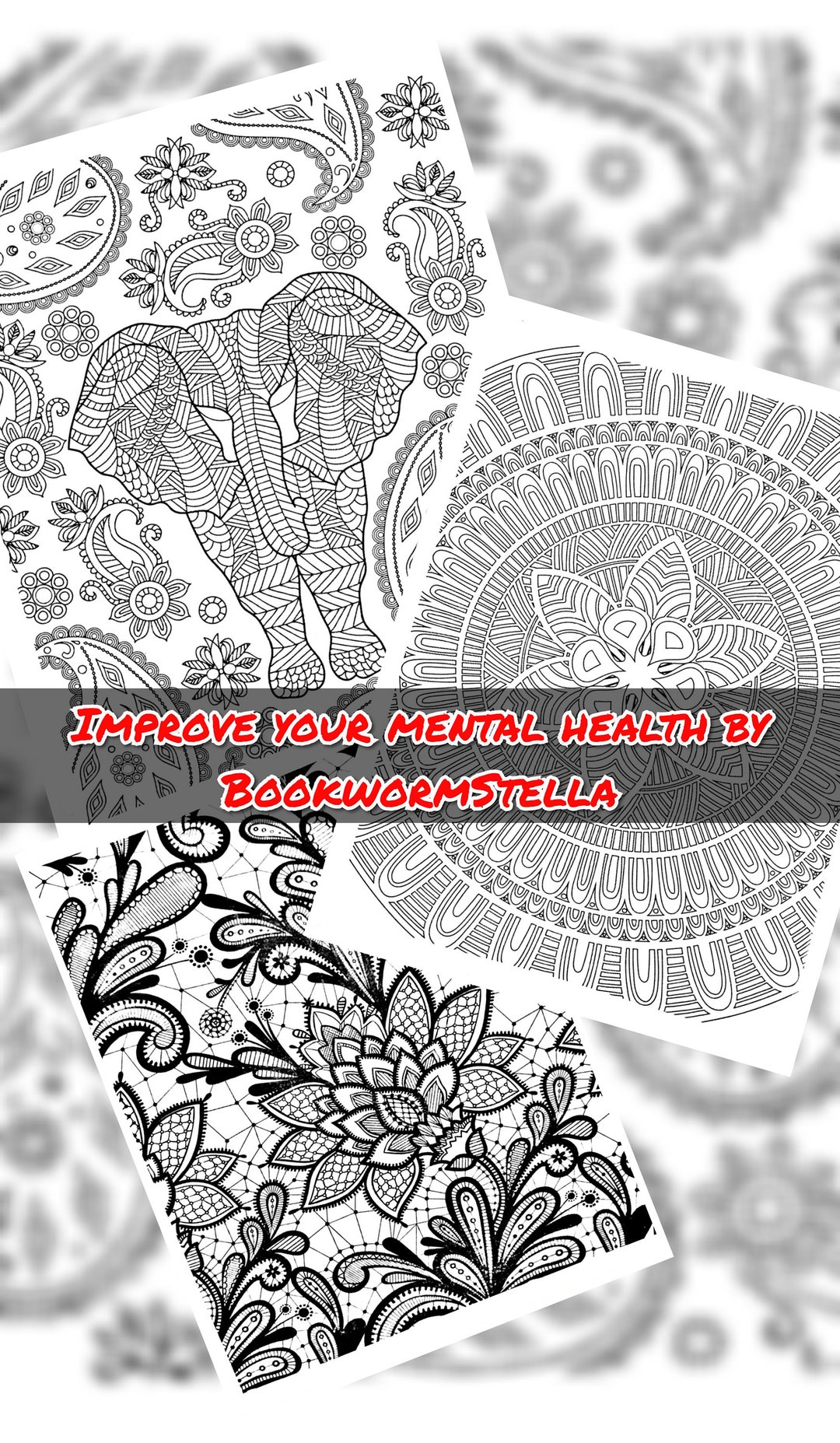10 Adult Coloring Pages for Your Mental Health and Happiness - Etsy