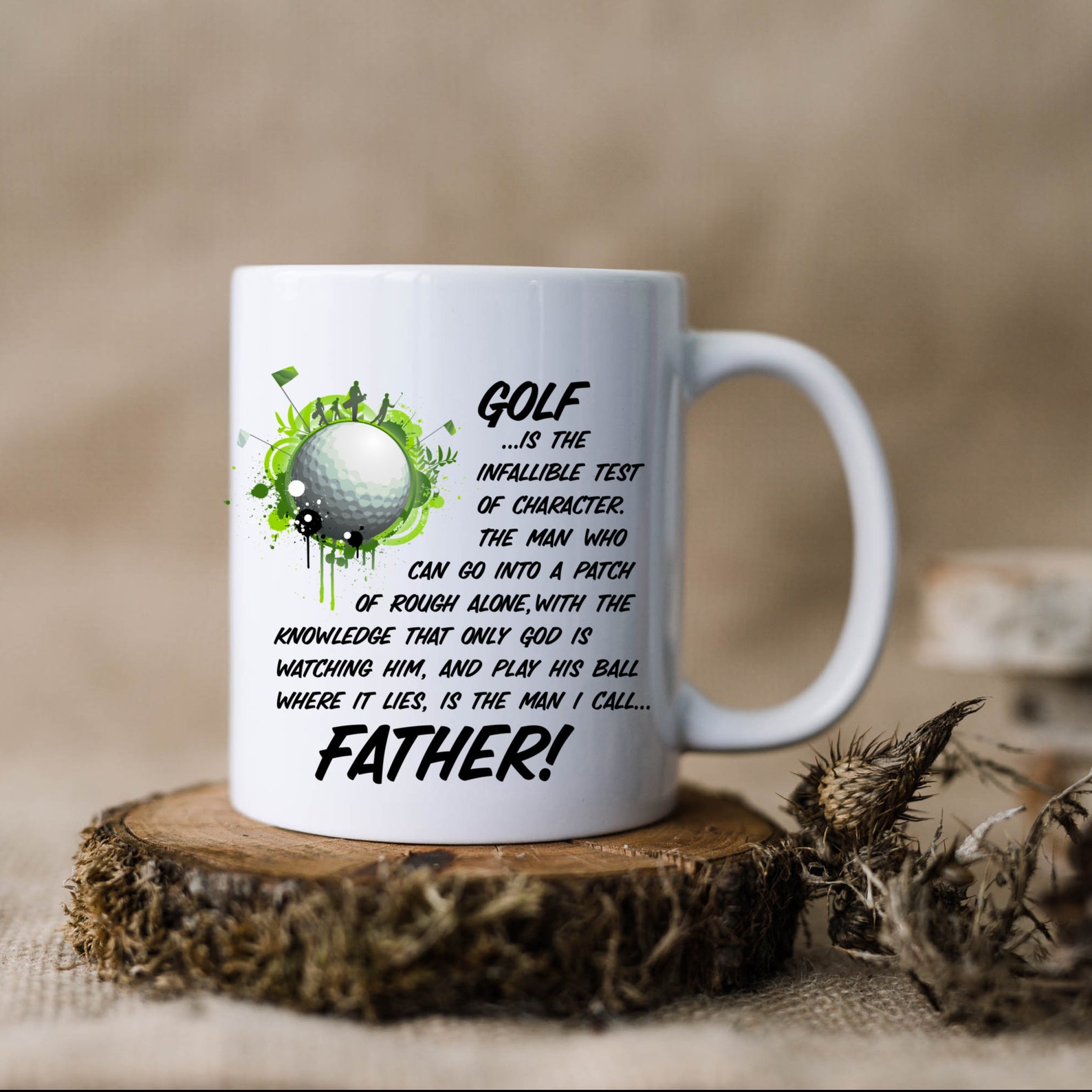 Golf Father Mug, Golf Dad Mug, Best Dad by Par, Dad Mug, Golf Gift for ...