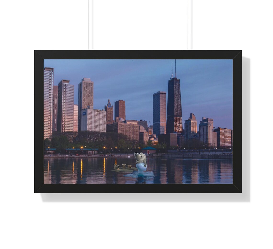 Chicago's Other Bears Surreal Cityscape Surreal Chicago | Etsy