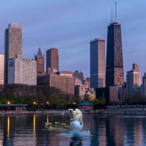 Chicago's Other Bears Surreal Cityscape Surreal Chicago | Etsy